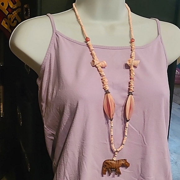 Hand Crafted | Jewelry | Vintage Remake Zebra Pink Pucca Shell | Poshmark